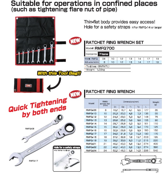 Ichiban Precision Sdn Bhd - Tone - Tone Ratchet Ring Wrench